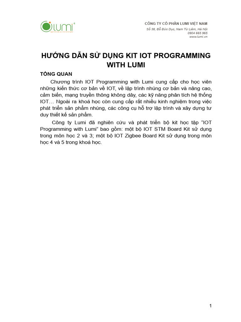Hướng dẫn sử dụng KIT IOT | PDF