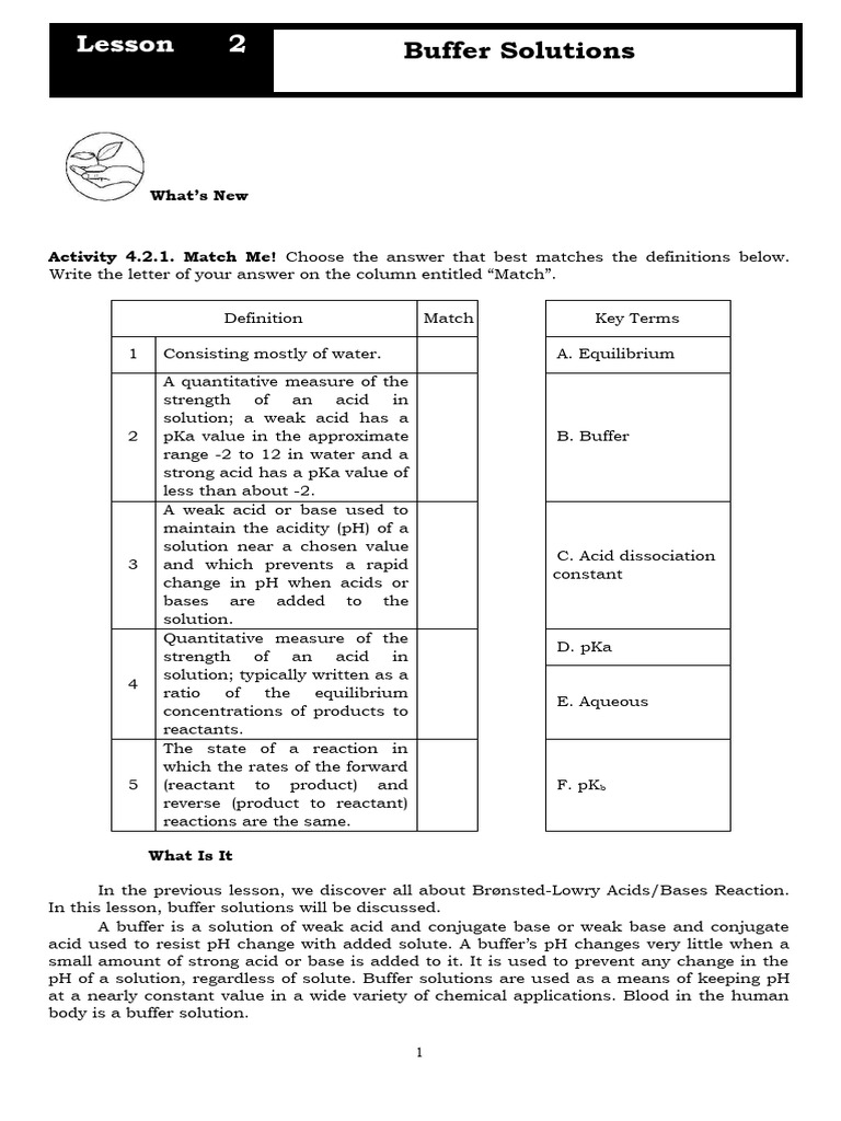 GenChem2 - Buffer-Solutions | PDF | Buffer Solution | Acid