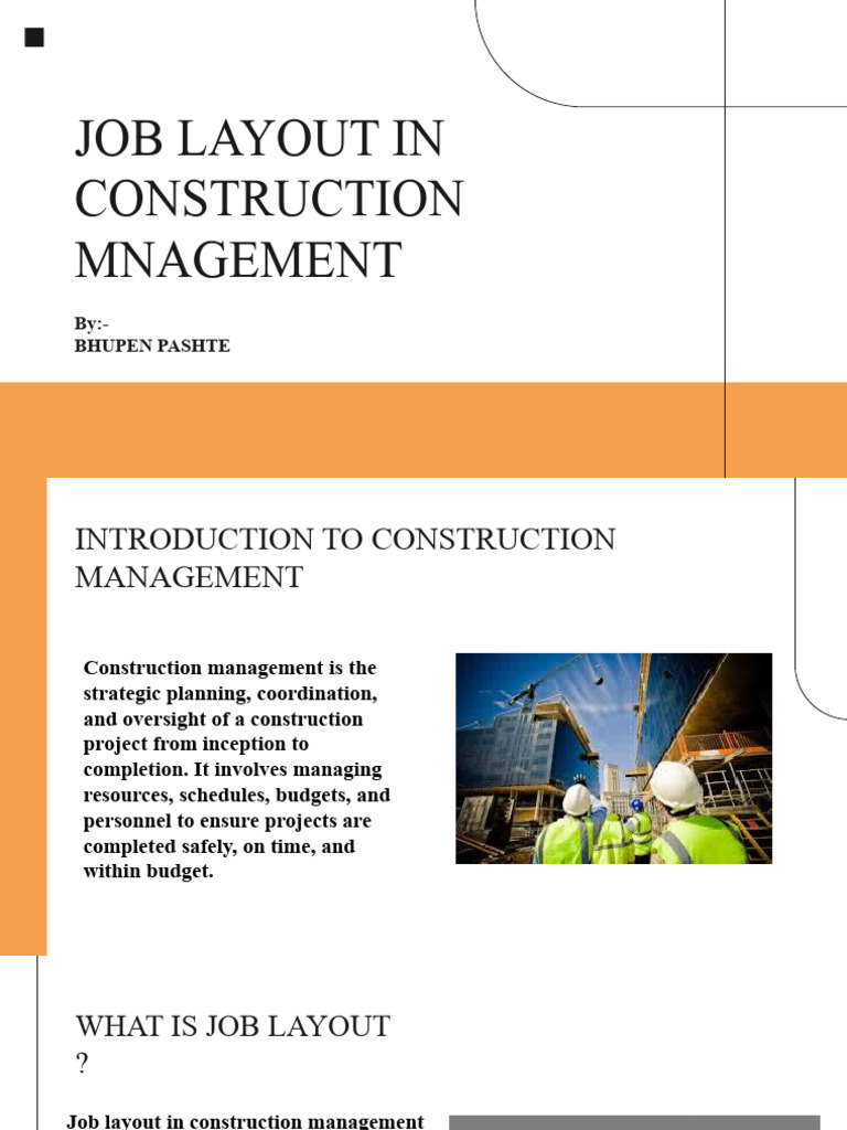 Job Layout in Construction Management | PDF | Building Information ...