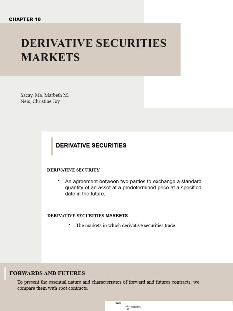 CHAPTER 10 Derivative Securities Market | PDF | Option (Finance) | Swap (Finance)