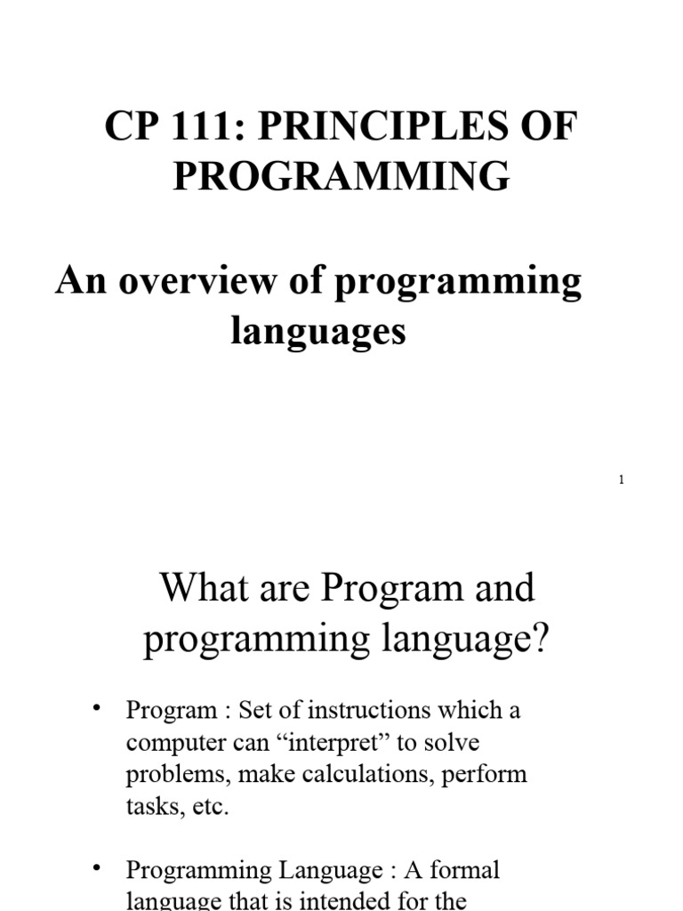 Lect One | PDF | Computer Programming | Computer Program