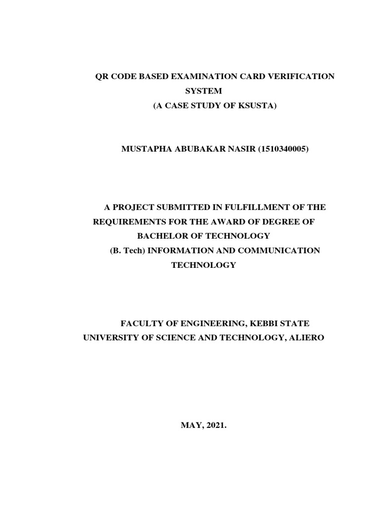 QR Code Based Examination Card Verificat | Download Free PDF | Qr Code ...