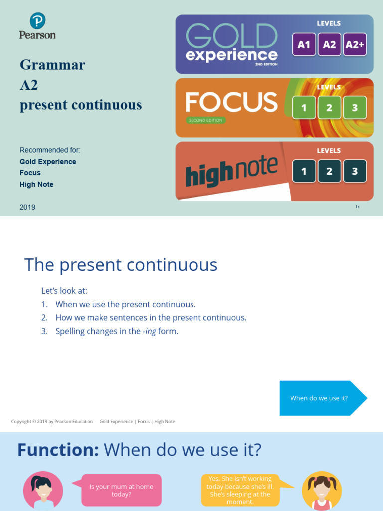 Grammar A2_2 present continuous | PDF | Question | Experience
