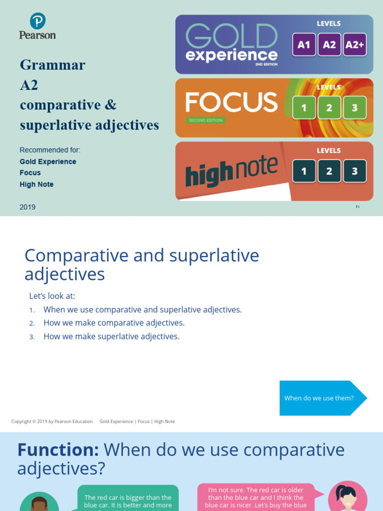 Grammar A2 - 4 Comparative and Superlative Adjectives | PDF | Syllable ...