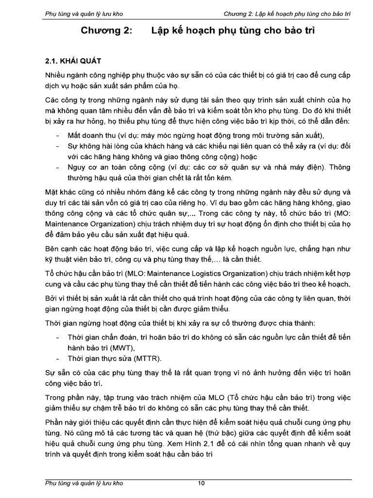 CH 2. Lap Ke Hoach Phu Tung Cho Bao Tri pdf2 - Anti | PDF