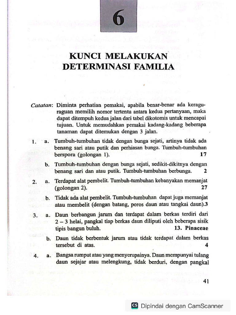 Kunci Determinasi Tumbuhan - Compressed | PDF
