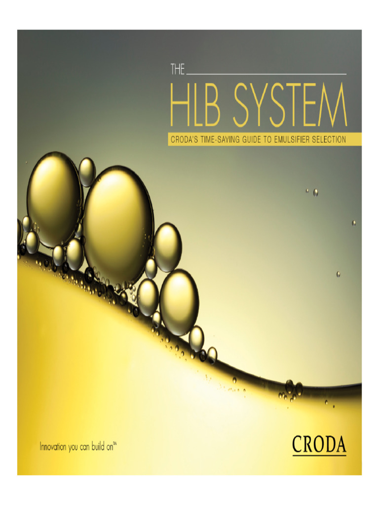 HLB System | PDF | Emulsion | Soft Matter