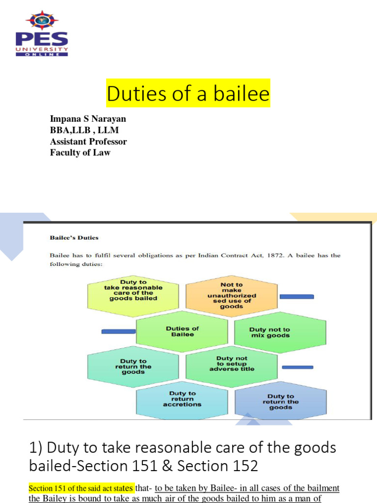 Duties of A Bailee | PDF | Legal Liability | Standard Of Care