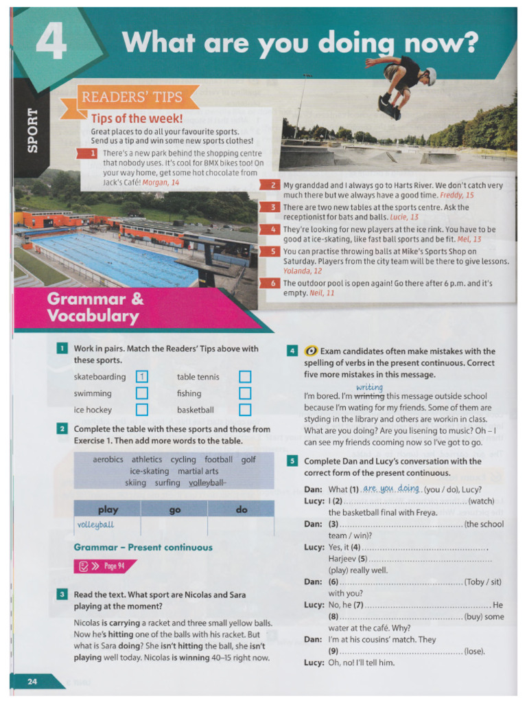 Compact Key for Schools 2nd SB-Unit4 | PDF