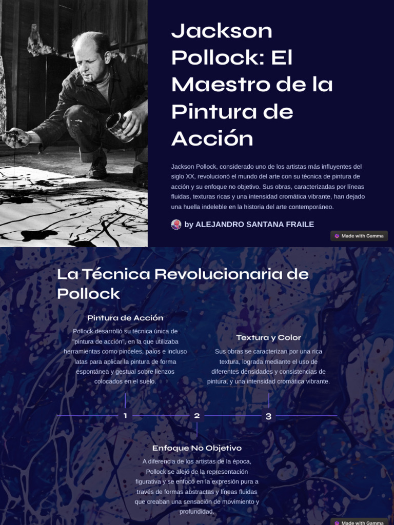 Jackson Pollock El Maestro de La Pintura de Accion | PDF | Pinturas | Expresionismo
