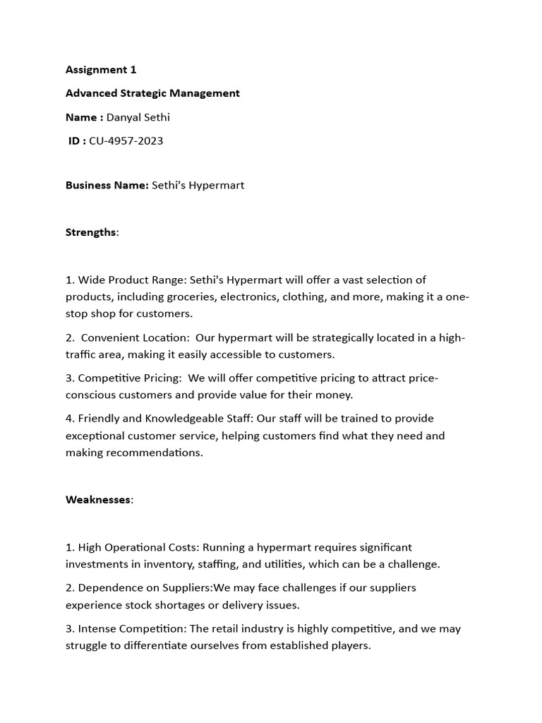 Danyal Assignment 2024 | PDF | Career & Growth | Business