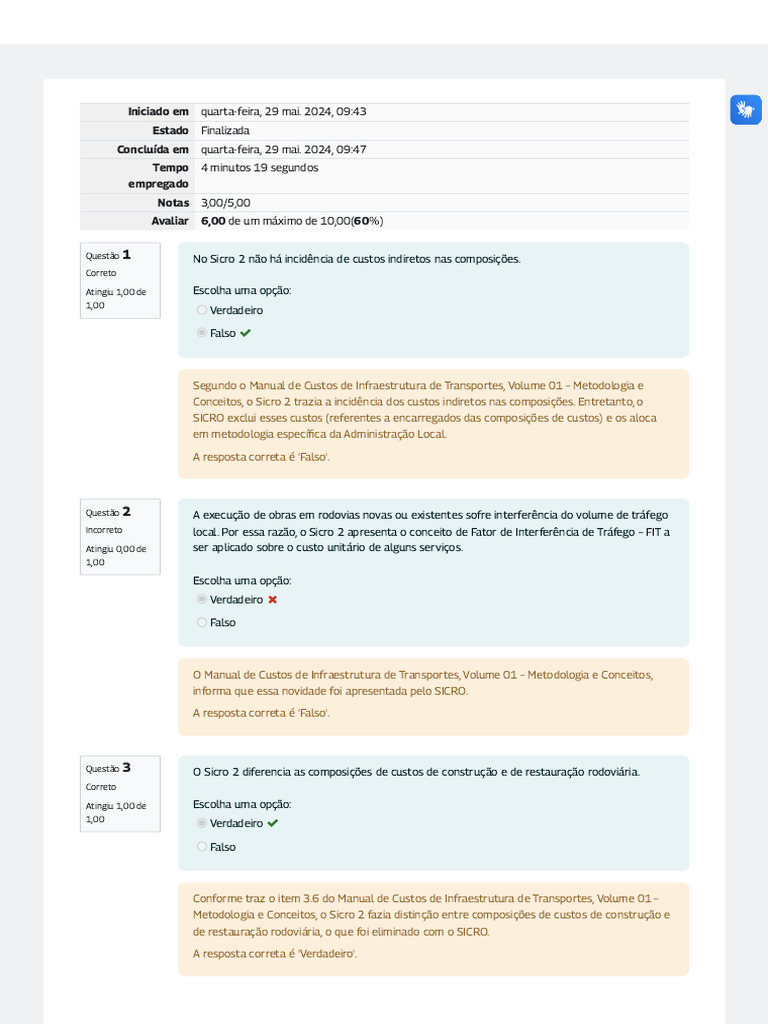 Questionário Avaliativo - Módulo 1. - Revisão Da Tentativa | PDF