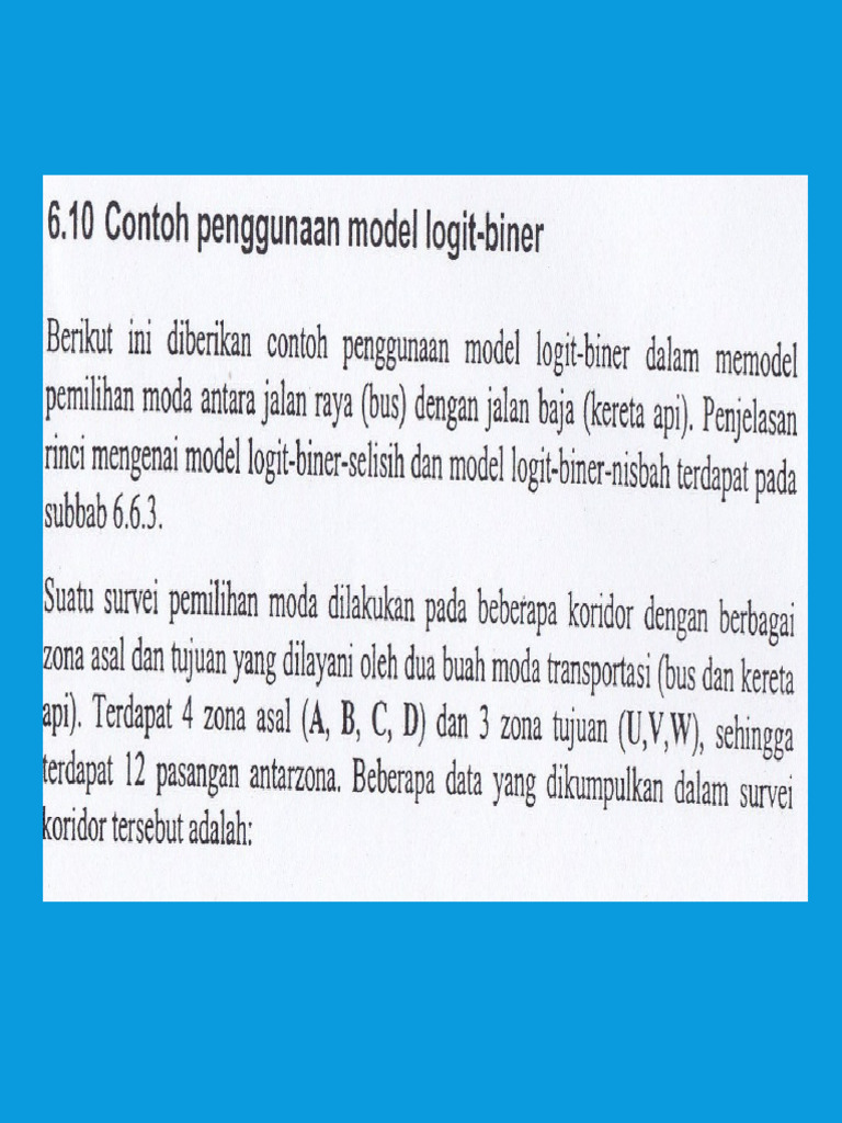 Contoh Pemilihan Moda | PDF