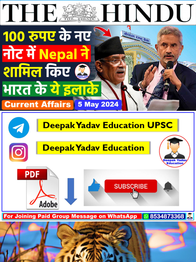 5 May 2024 Daily News & Editorial Discussion 1 1 1 | PDF | Influenza ...