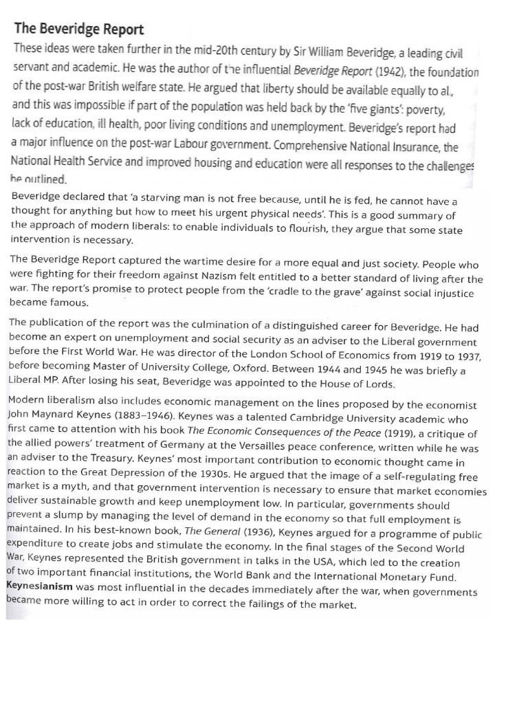 Beveridge Reprt Summary | PDF