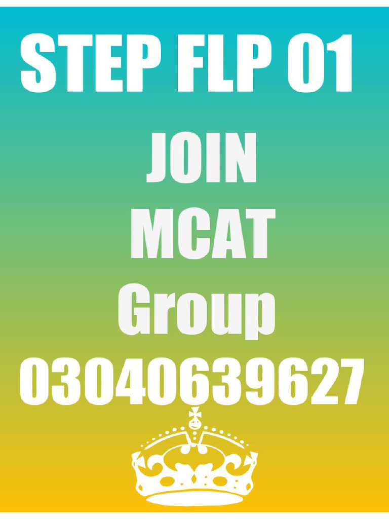 Step Mdcat FLP 01 | PDF