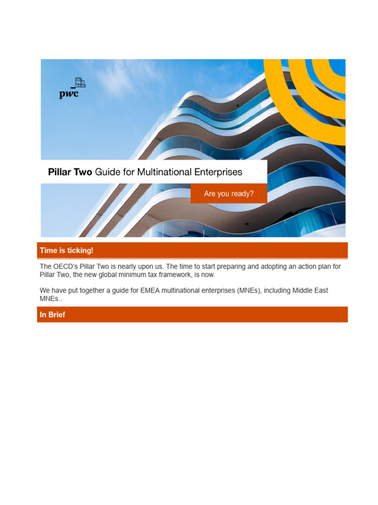 Pillar Two Readiness for EMEA MNEs | PDF | Taxes | Multinational ...