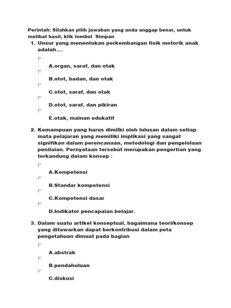 Contoh Soal UKG TPHP | PDF