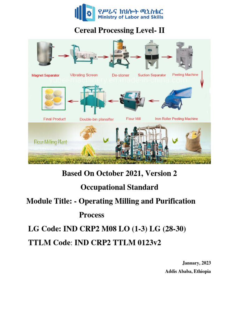 MO8-Operate Milling and Purification | PDF | Mill (Grinding) | Maize
