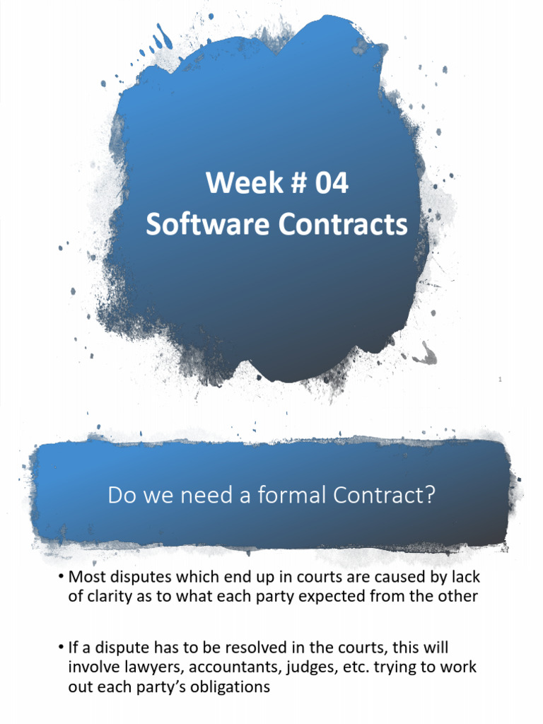 05 Software Contracts (Part-I) | PDF | License | Indemnity