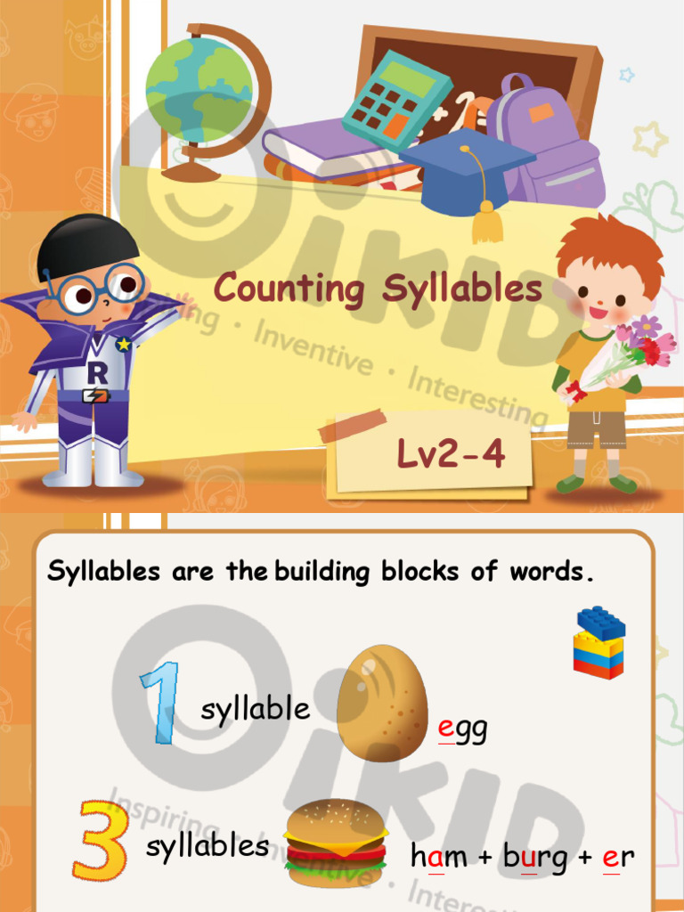 Syllable Counting Guide for Kids | PDF