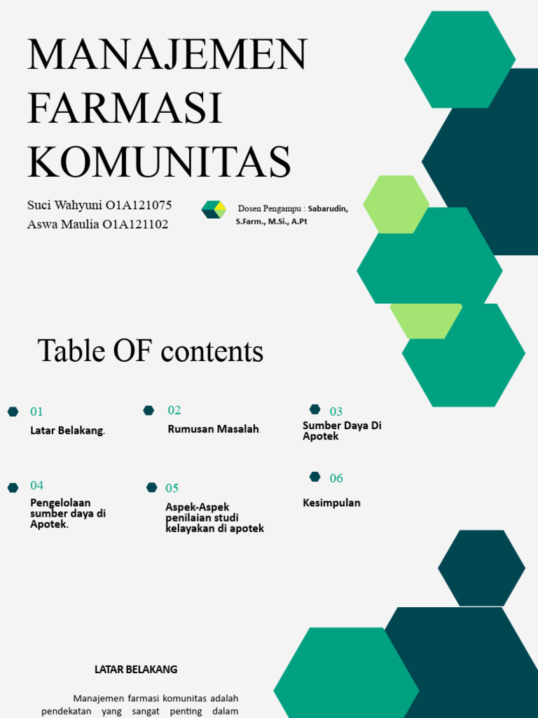 Manajemen Farmasi Komunitass | PDF