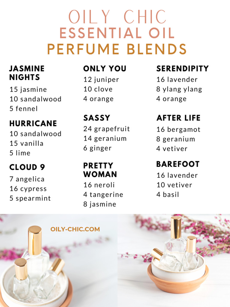 Essential Oil Perfume Blends Guide | PDF | Cooking, Food & Wine