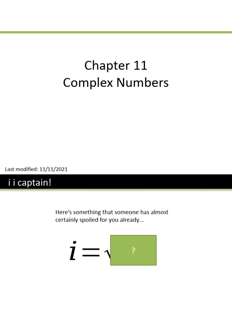 Complex Numbers - Part 1 | PDF | Complex Number | Function (Mathematics)