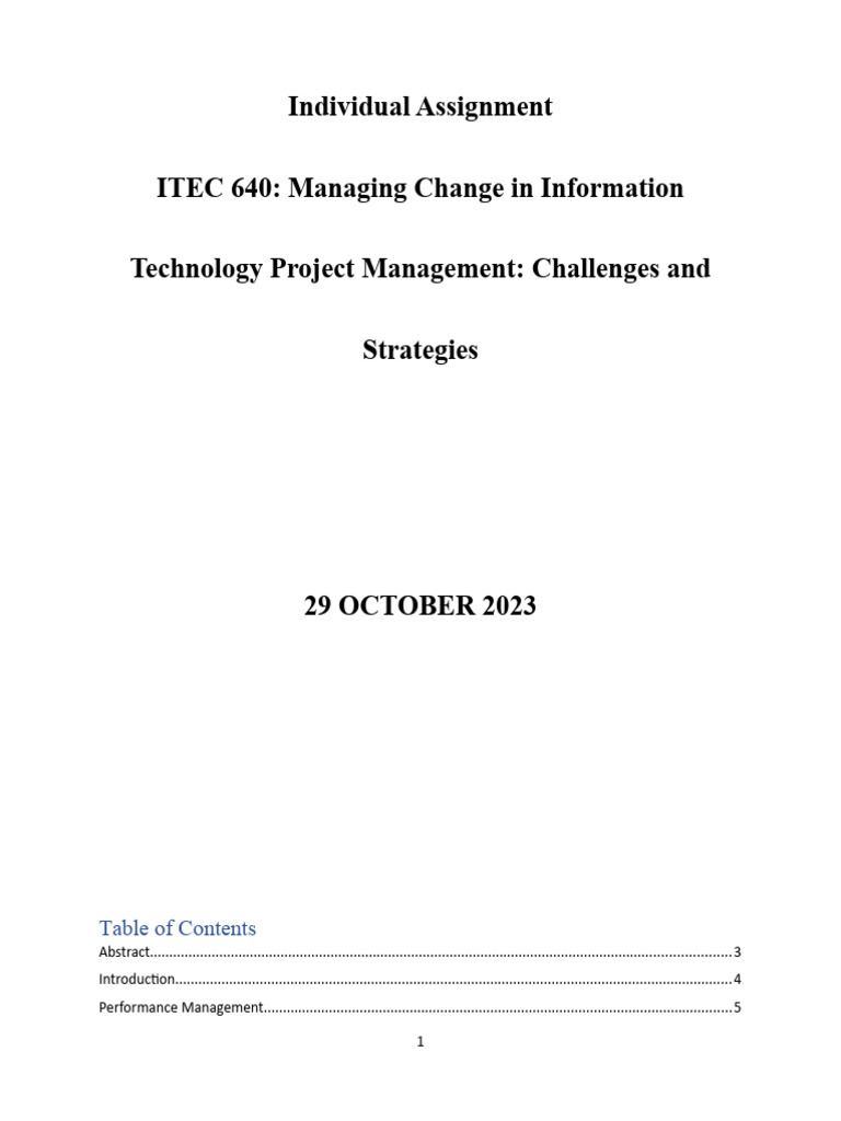 Individual Project Report | PDF | Project Management | Risk