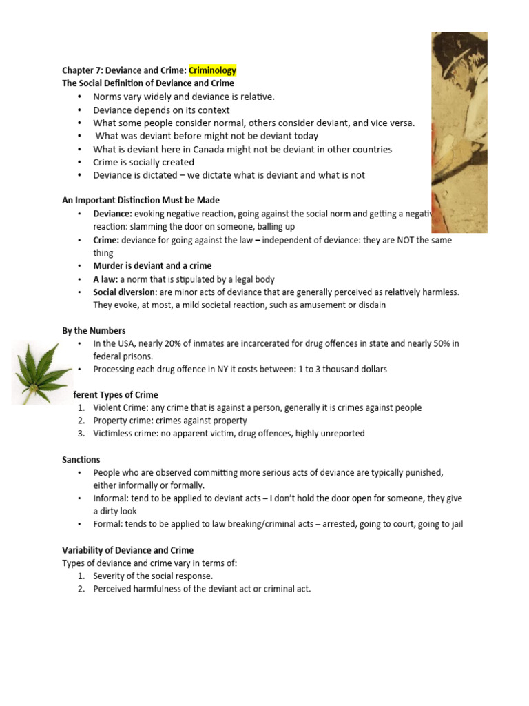 Chapter 7 Word Outline-2 | PDF | Deviance (Sociology) | Crimes