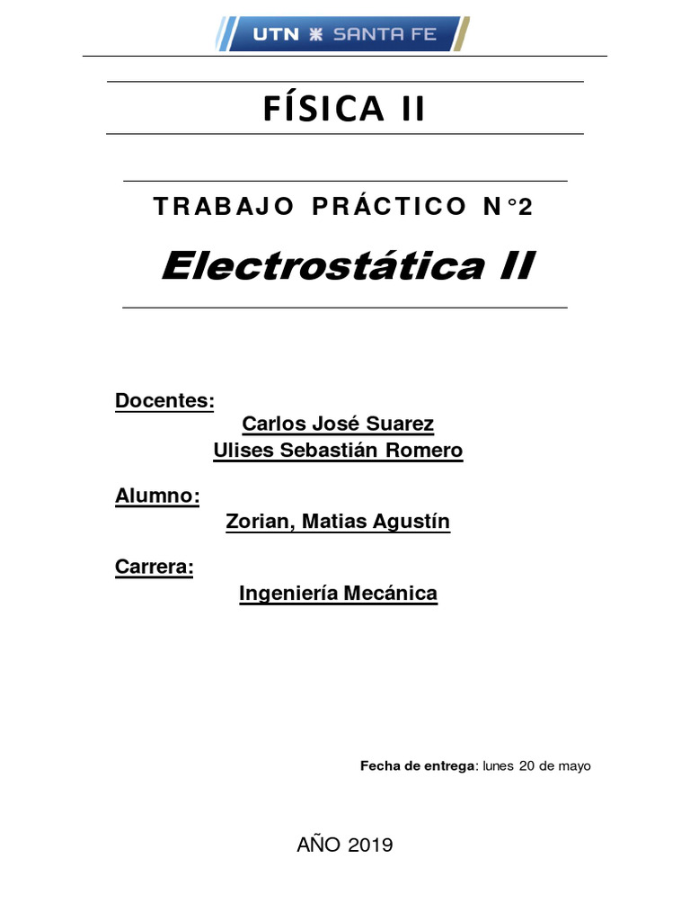 Experimentos de Electrostática en Física II | PDF | Electrostática | Ciencias fisicas