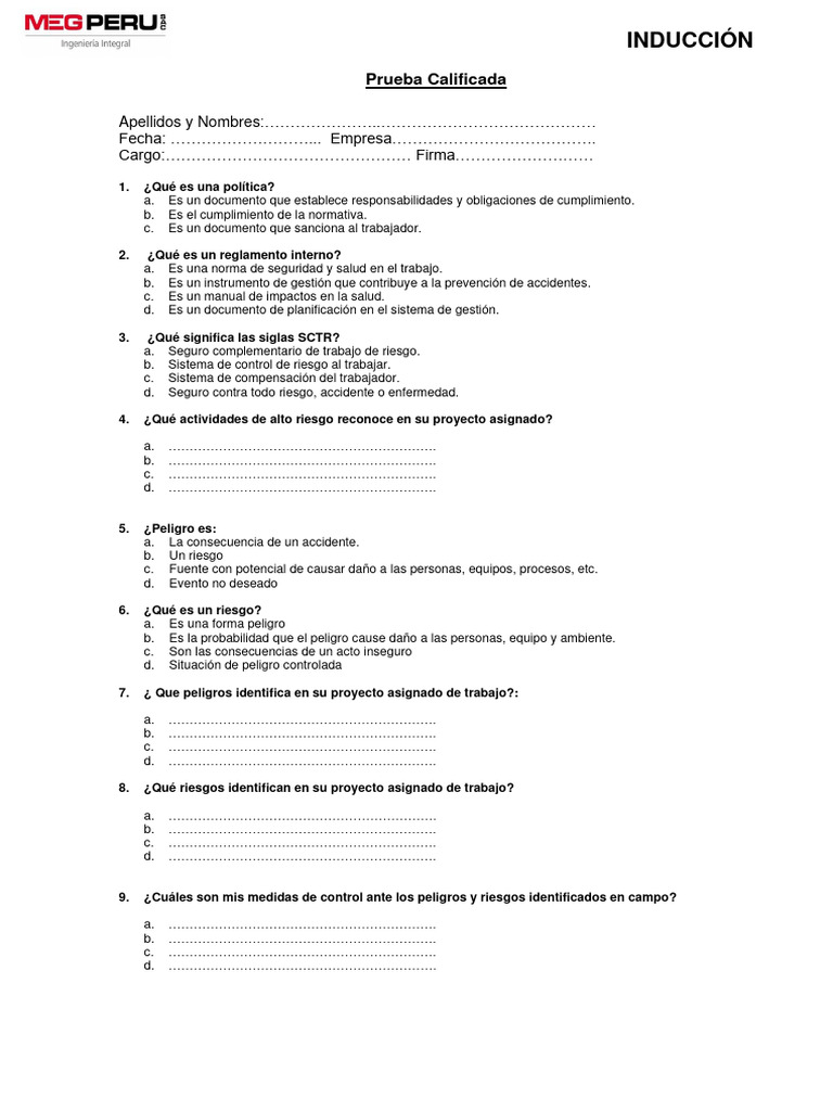 Examen SSOM Auditoria | PDF | Riesgo