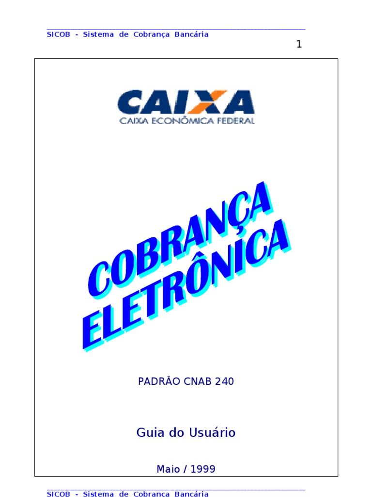 Cef - Manual Cnab 240 | PDF | Moeda | Impressão