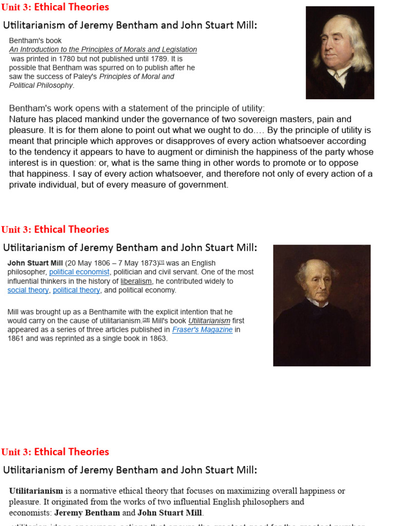 Ethical Theories 5 | PDF | Utilitarianism | John Stuart Mill