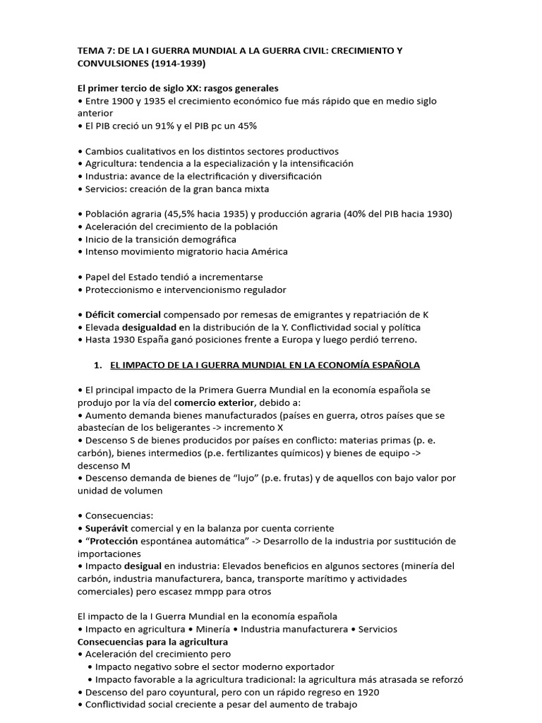 Tema 7,8,9,10 Hist Ii | PDF | España | Agricultura