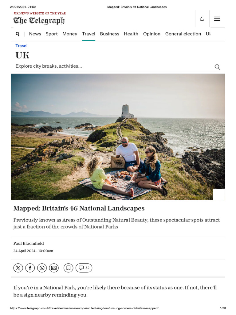 Britain's 46 National Landscapes Mapped | PDF