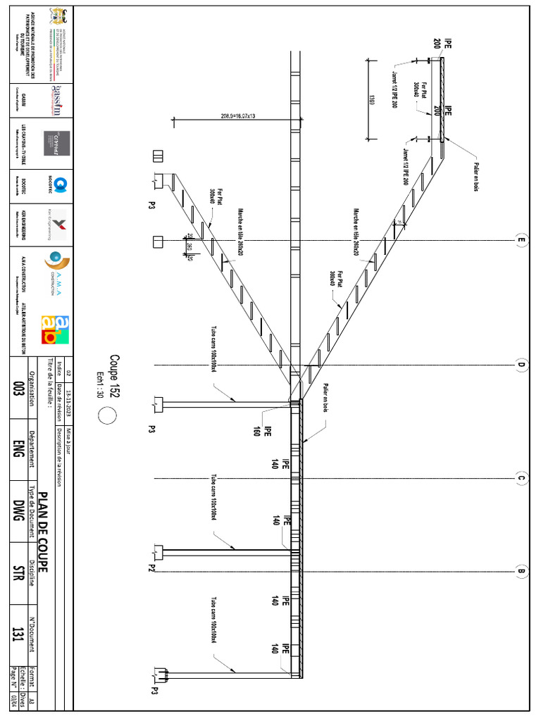 03-ENG-BIM-STR-0001-07 - Feuille - 3 - PLAN D'ESCALIER COTE EMBARCADERE-3 Layout1 (1) | PDF
