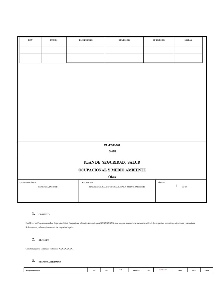 Plan Sso Obra S-588 Planta Knauf | PDF | Seguridad y salud ocupacional ...