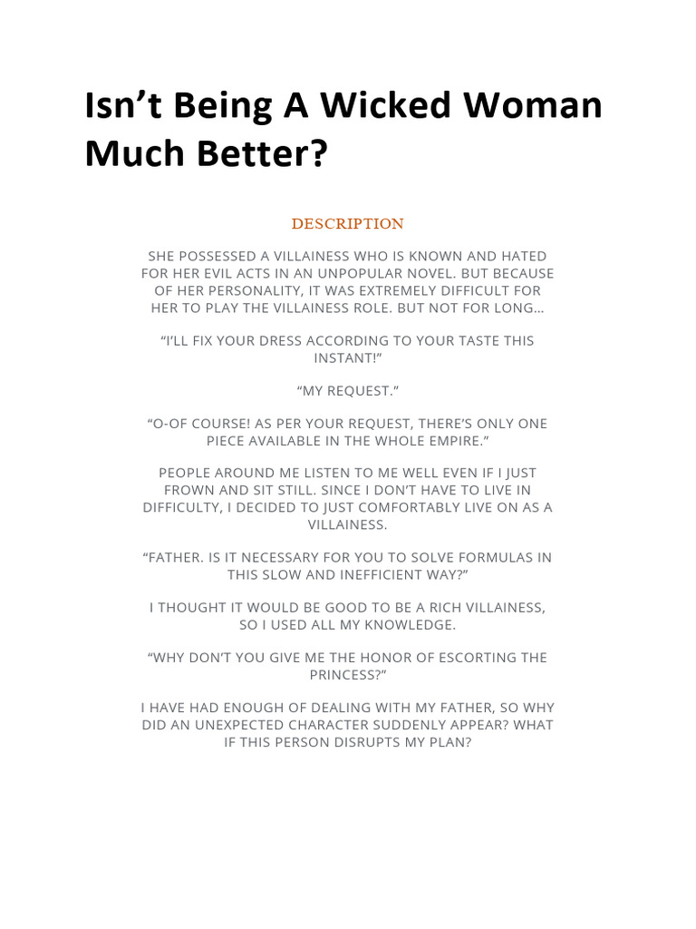 Isn't Being A Wicked Woman Much Better?: Description | PDF