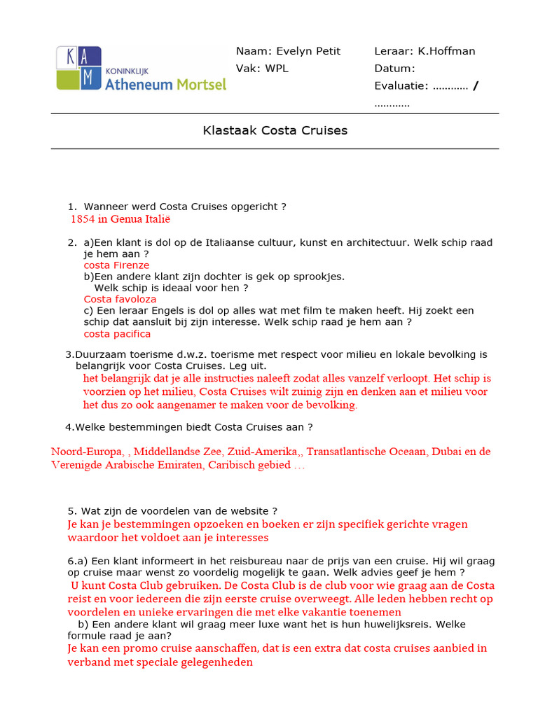 Costa Cruises | PDF