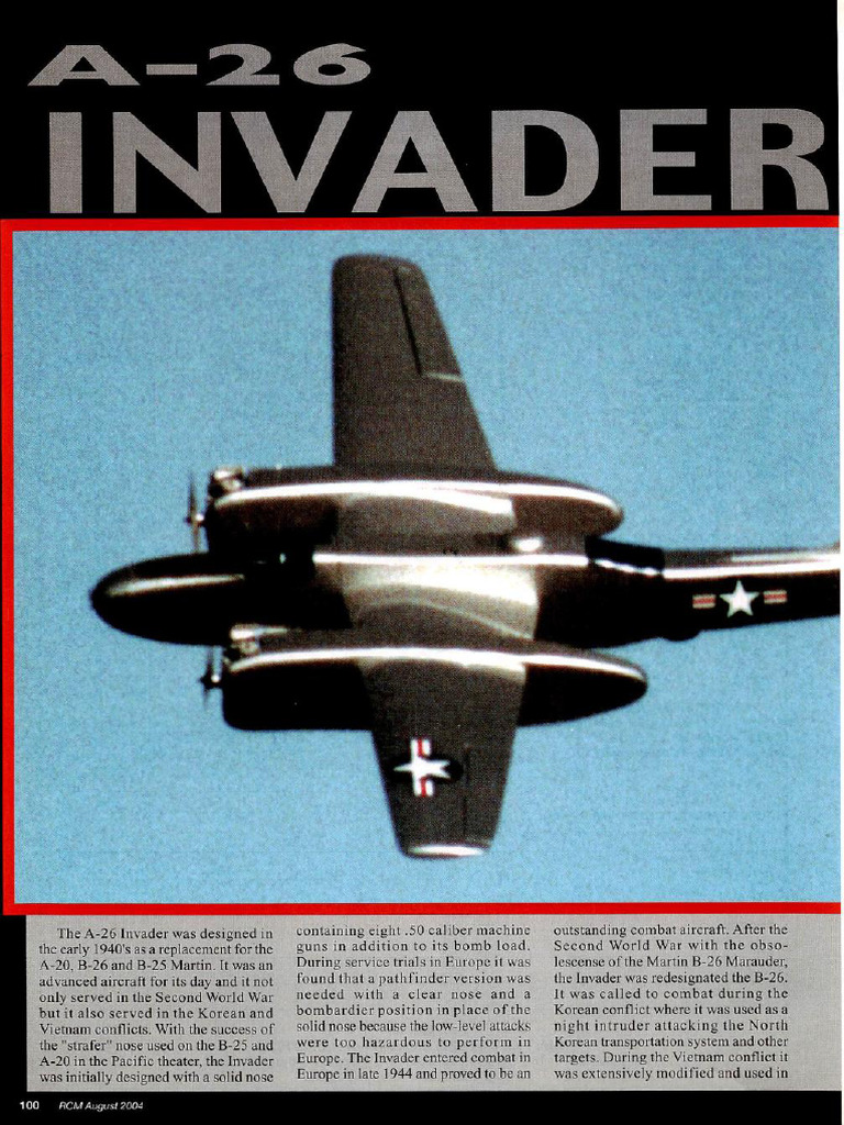 A-26 Invader Model Building Guide | PDF | Empennage | Plywood