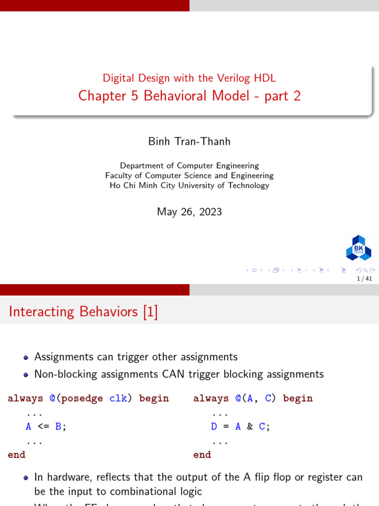 Chapter 5 Behavioral Model Part2 | PDF | Computer Science | Engineering