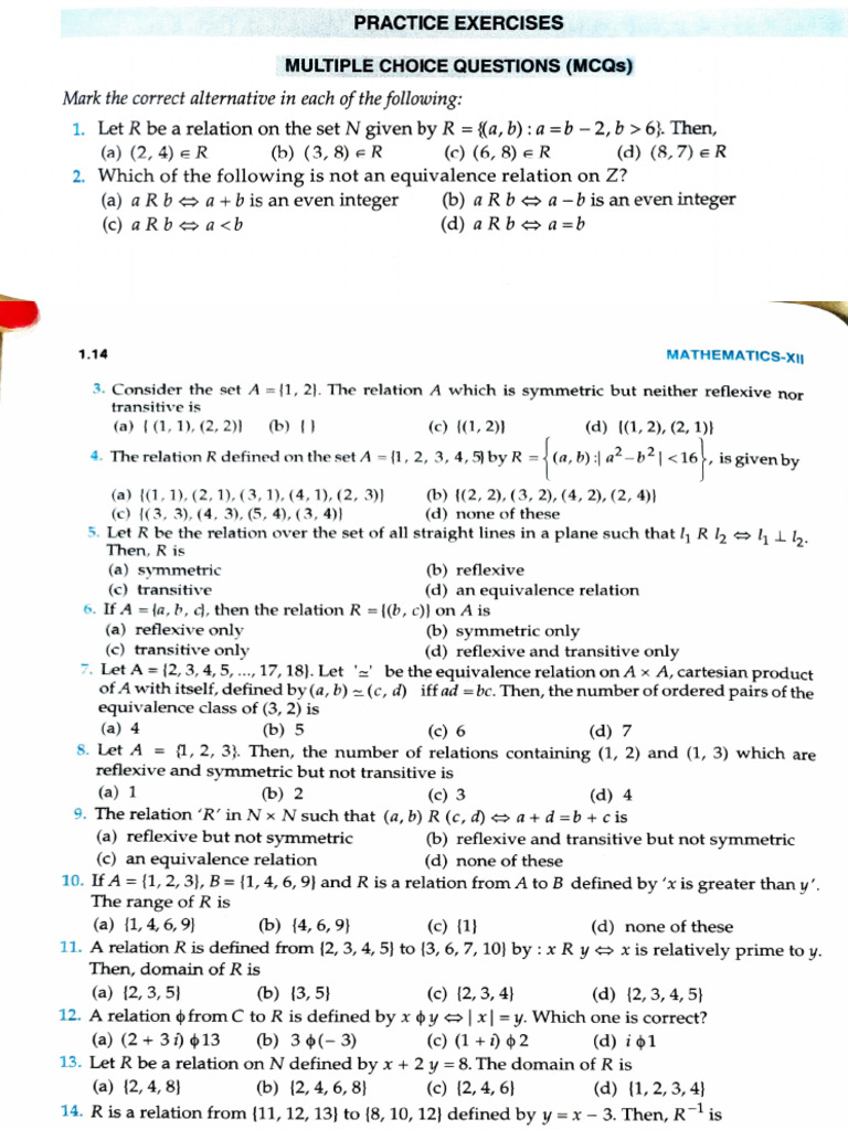 Class 12th Mathematics Holiday Homework (Based On CHP 1,3,4) | PDF | Matrix (Mathematics ...