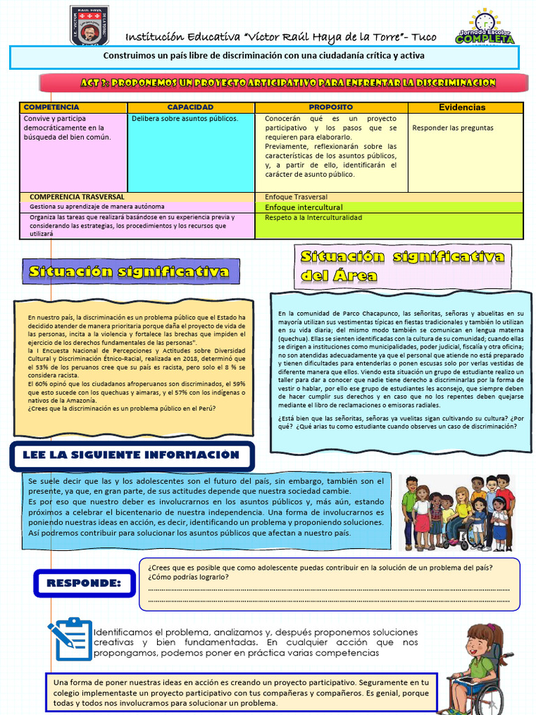D.P.C.C - 4 ° - Expe 5 - Actividad 1 | PDF | Discriminación | Prejuicios