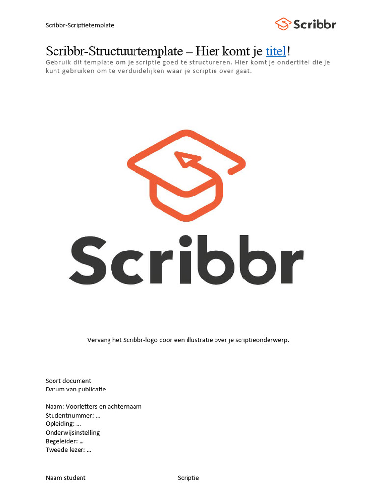 Scribbr Scriptie Template | PDF