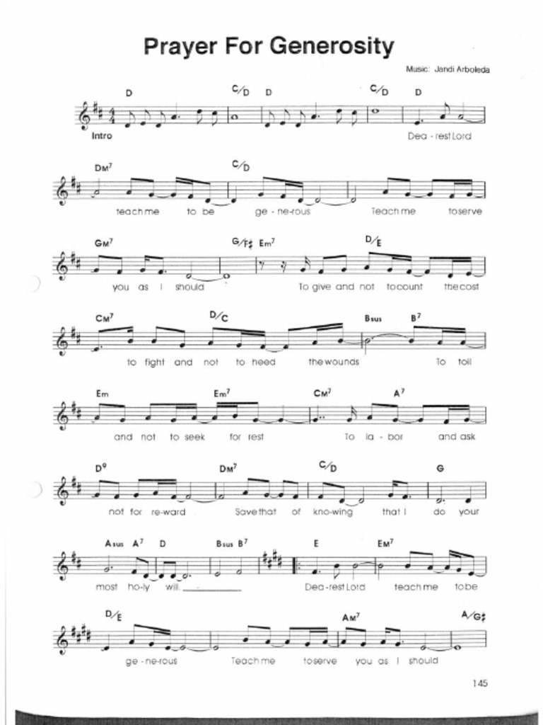 Prayer For Generosity | PDF