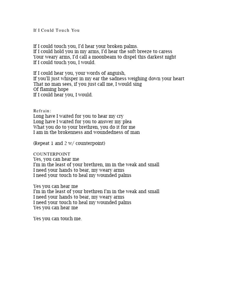 If I Could Touch You | PDF