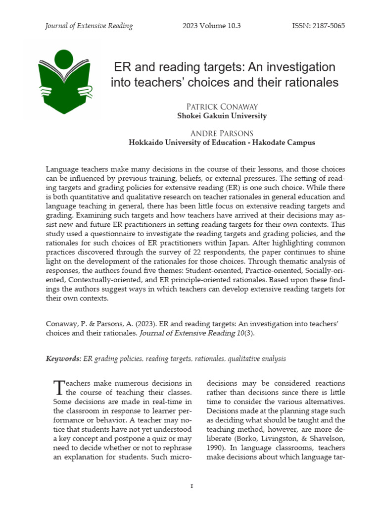 1176-Article Text-7120-1-10-20230327 | PDF | Questionnaire | Teachers