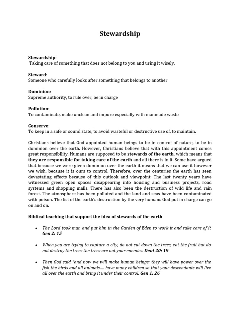 Stewardship Notes | Download Free PDF | Pollution | Waste