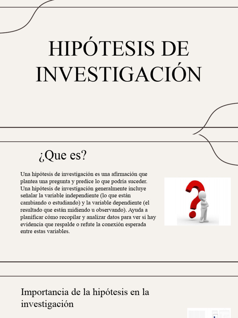 Hipótesis de Investigación - Ndod | PDF